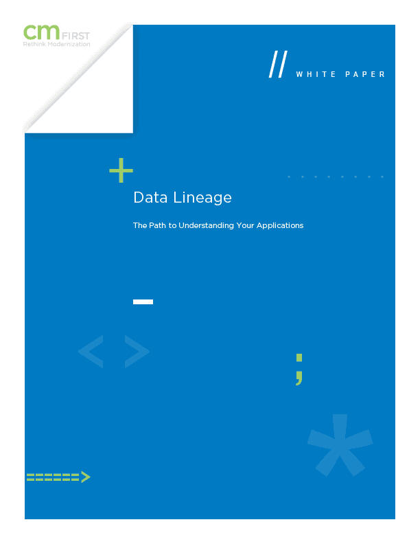 White Paper Download - CM evolveIT Data Lineage - Prepare for the ...